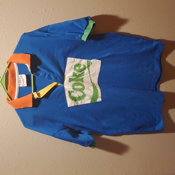 Coke Wearables | Shirts | Vintage Coke Polo Shirt Mens Xl Orange Yellow ...